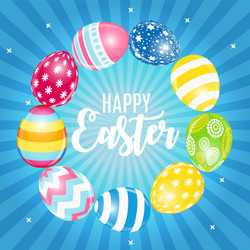 Cute cartoon character colorful easter theme Vector Image