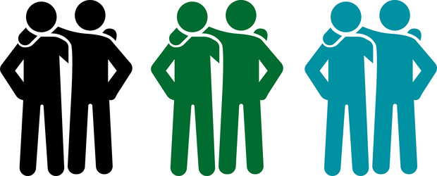 Two friend friendship relationship teammate Vector Image