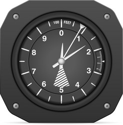Flight instrument heading indicator Royalty Free Vector