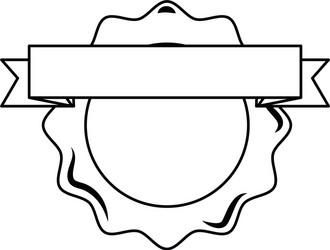 Label empty template on white background Vector Image