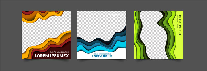 Torn paper mask effects for social media posts Vector Image