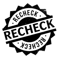 Recheck rubber stamp Royalty Free Vector Image