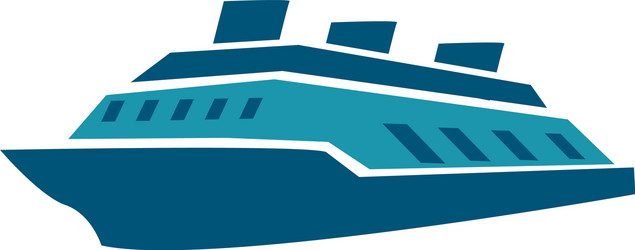 Ship graphic design template isolated Royalty Free Vector