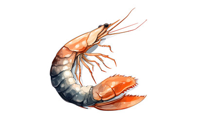 Shrimp cocktail drawing on a white background Vector Image