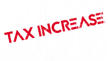 Tax increase rubber stamp Royalty Free Vector Image