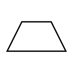 Trapezium geometric shape element symbol Vector Image