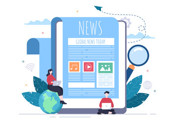 Breaking news reporter background Royalty Free Vector Image