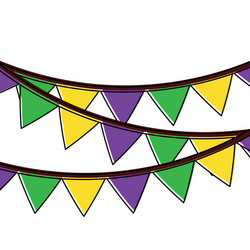 Garland pennant banner decoration ornament Vector Image