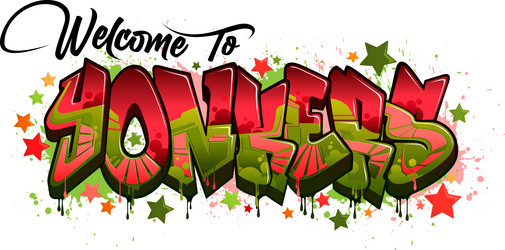 Graffiti styled graphics design - anaheim Vector Image