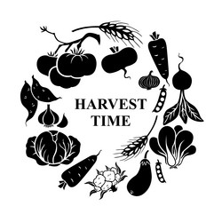 Harvest time greeting icon Royalty Free Vector Image