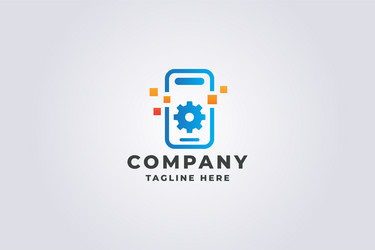 Mobile shop logo pro template Royalty Free Vector Image