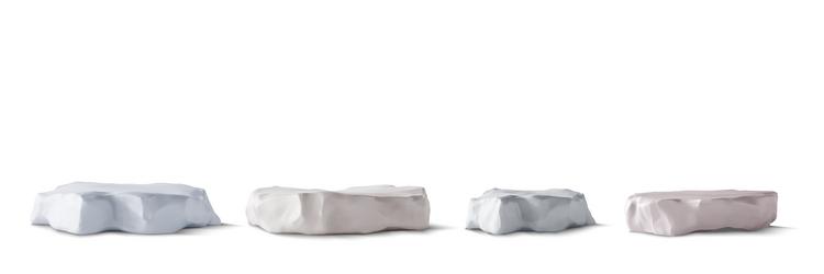 Realistic rough stone platform Royalty Free Vector Image