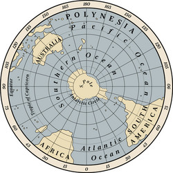 Southern Hemisphere Map Vector Images (41)