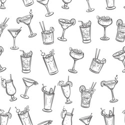 Set of tropical cocklails Royalty Free Vector Image