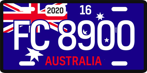 Australia car plate design Royalty Free Vector Image
