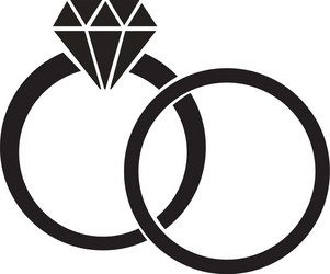 Love diamond ring symbol Royalty Free Vector Image