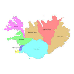 Polygonal iceland map low poly design made Vector Image