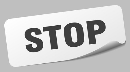 Stop smoking sticker stop smoking label Royalty Free Vector