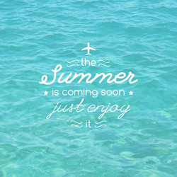 Summer is coming soon text Royalty Free Vector Image