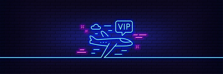 Vip flight line icon very important person Vector Image