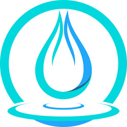 Stop water drop sign forbidden icon for wet Vector Image