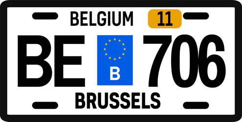 Senegal car plate design Royalty Free Vector Image