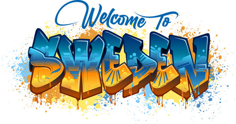Graffiti styled urban street art tagging name Vector Image