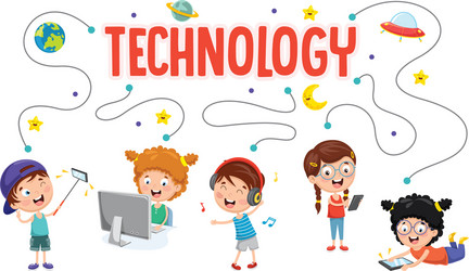 Kids playing video game Royalty Free Vector Image