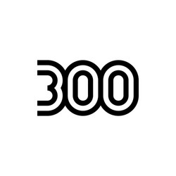 Number 300 icon design Royalty Free Vector Image