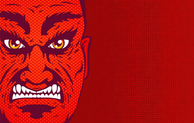 Angry man in vintage stylee Royalty Free Vector Image
