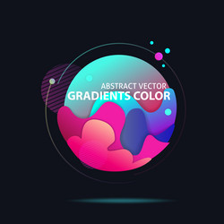 Abstract colorful circle gradient in sphere Vector Image