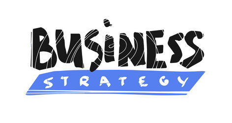 Business lettering letters and hands Royalty Free Vector