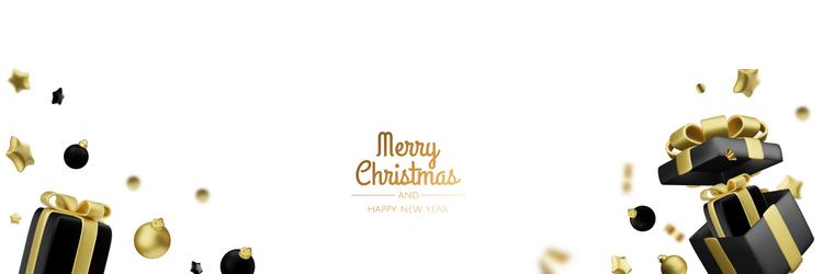 Christmas open gift box template christmas design Vector Image