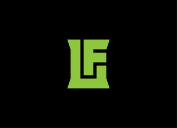 Lf l f pixel letter logo with digital shattered Vector Image