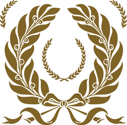 Leaf ribbon shield template blank Royalty Free Vector Image