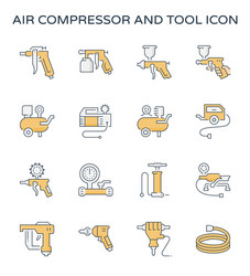 Pneumatic compressor icon outline pressure Vector Image