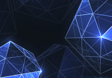 Geometric forms of diamonds polygons Royalty Free Vector