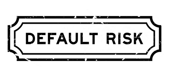 Grunge black default risk word rubber seal stamp Vector Image