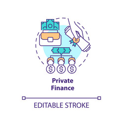 Privately owned businesses turquoise concept icon Vector Image