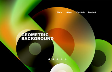 Website landing page abstract geometric background