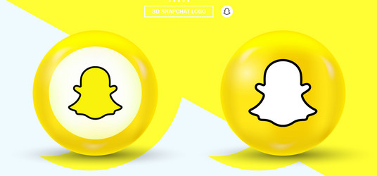 Snapchat 3d logo Royalty Free Vector Image - VectorStock