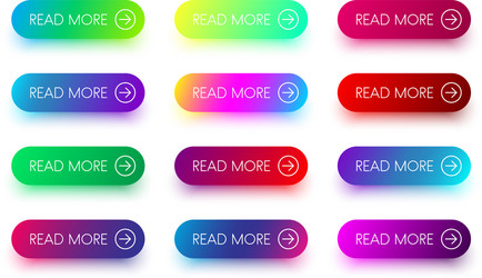 Colorful read more icons isolated on white Vector Image