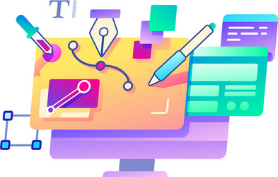 Communication using a computer Royalty Free Vector Image