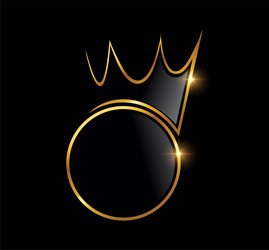 Golden greek symbol circle sign Royalty Free Vector Image