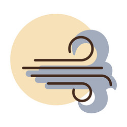 High wind flat icon weather sign Royalty Free Vector Image