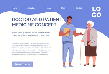 Medical care for elderly Royalty Free Vector Image