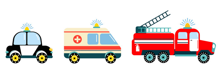 Fire engine rescue vehicle Royalty Free Vector Image