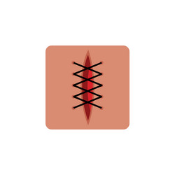 Skin stitch icon Royalty Free Vector Image - VectorStock