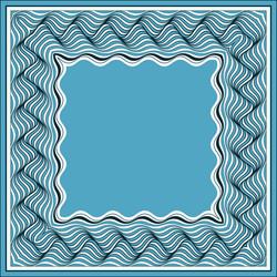 Geometric border with distortion effect Royalty Free Vector