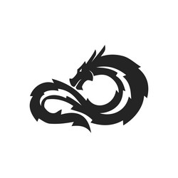 Dragon logo template isolated brand identity icon Vector Image